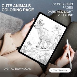 50 Cute Baby Animal Coloring Book Cute Animal Coloring Pages Coloring ...