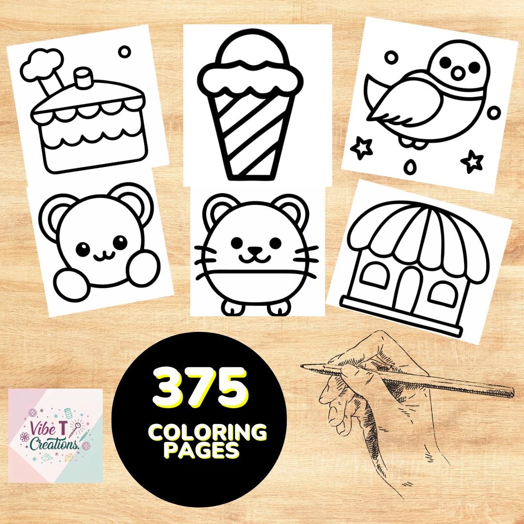 375 Easy Coloring Pages | for Small Kids Toddlers Preschoolers ...