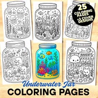 Enchanting Whimsical Mermaid Coloring Pages - Digital Download, US ...