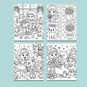 Cozy Girl Coloring Book: 30 Pages for Teens & Adults (PDF) - Etsy