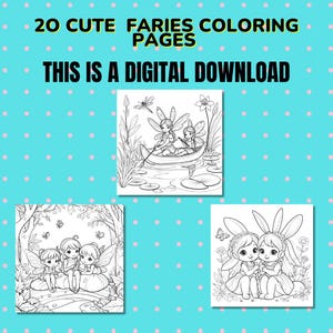 Bold and Easy Coloring Book, Cute Fairy Girl's Coloring Pages, Kawaii ...