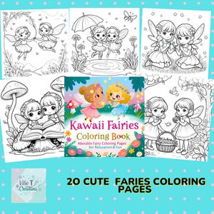 Bold and Easy Coloring Book, Cute Fairy Girl's Coloring Pages, Kawaii ...