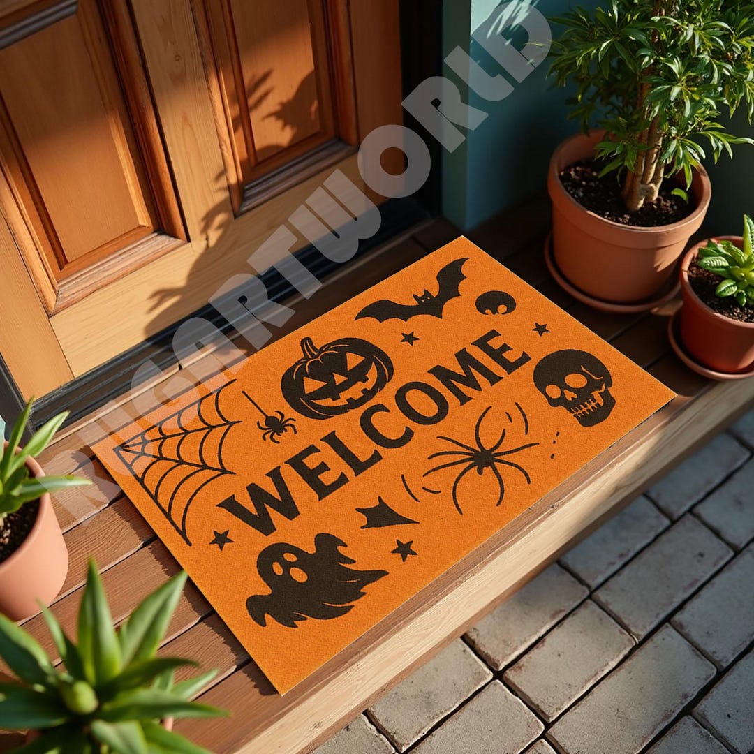 Halloween Doormat,halloween Gift,haunted House Decor,halloween Front ...