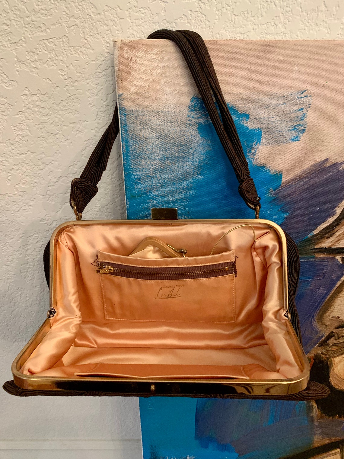 Fab 40s Lou Ash Signed Genuine Corde' Cord Top Handle - Etsy