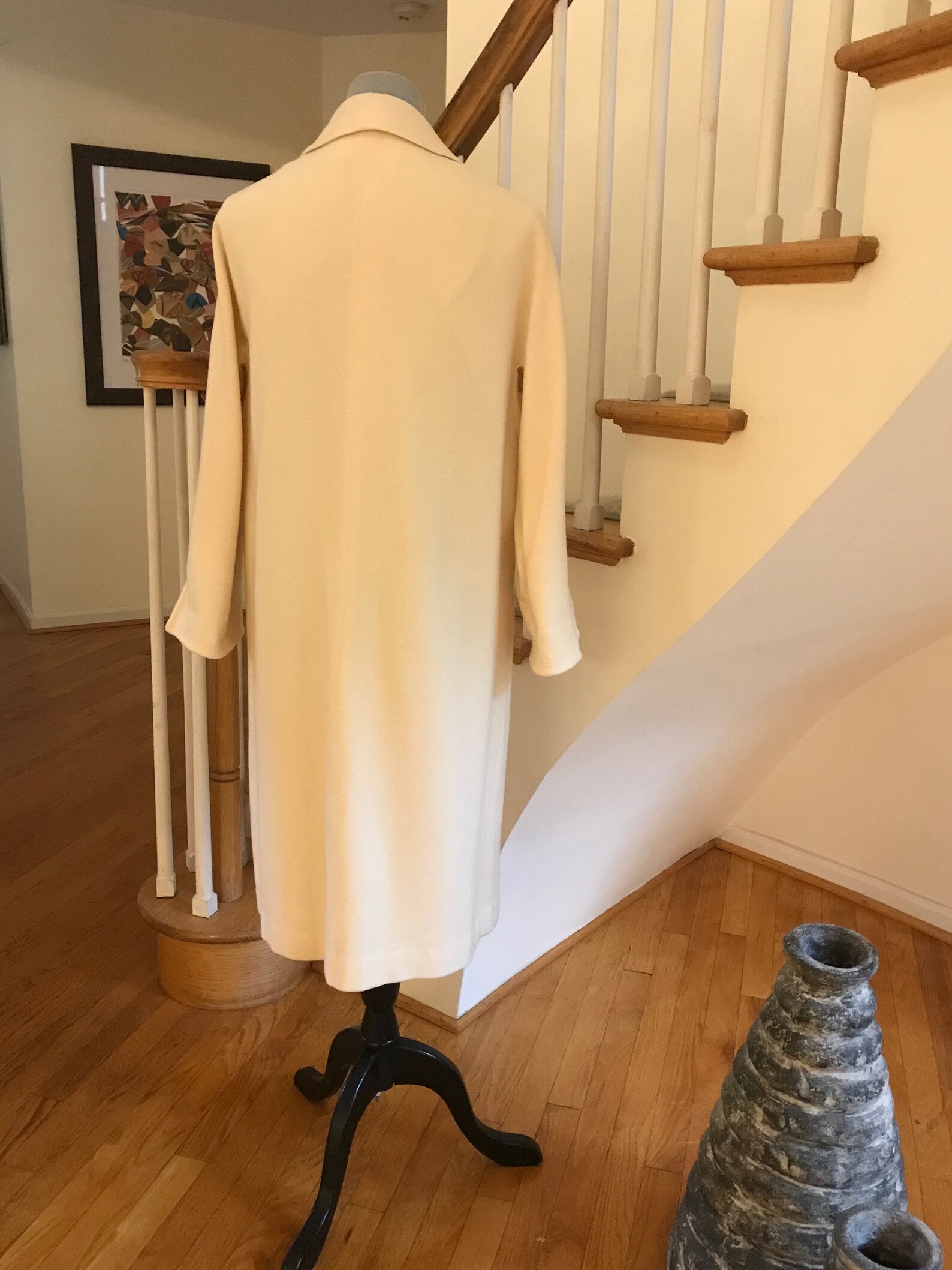 50s Hopsack Column Coat Super Soft Ivory Winter White Gusseted | Etsy