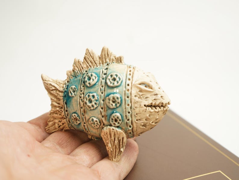 Fish Figure Sculpture, Authentic Ceramic Fish, Figurines Fish, Fish ...