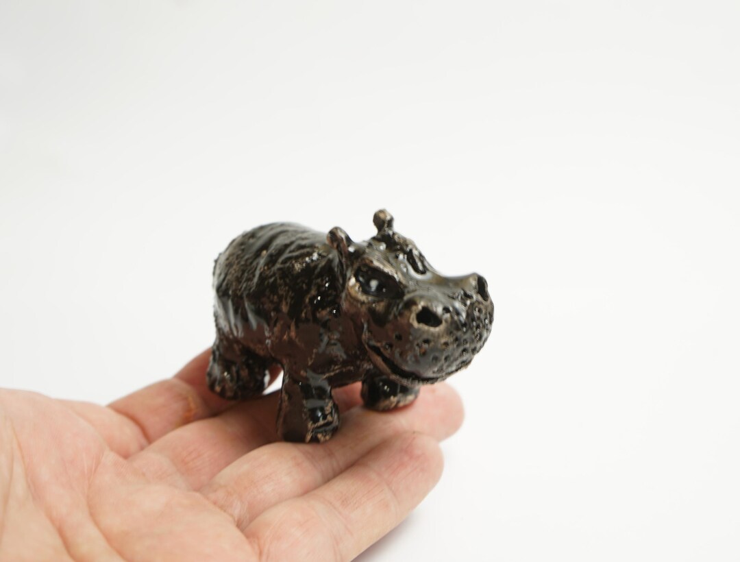 Adorable Hippo Figure, Hippo Figure Sculpture, Ceramic Hippo, Figurines ...