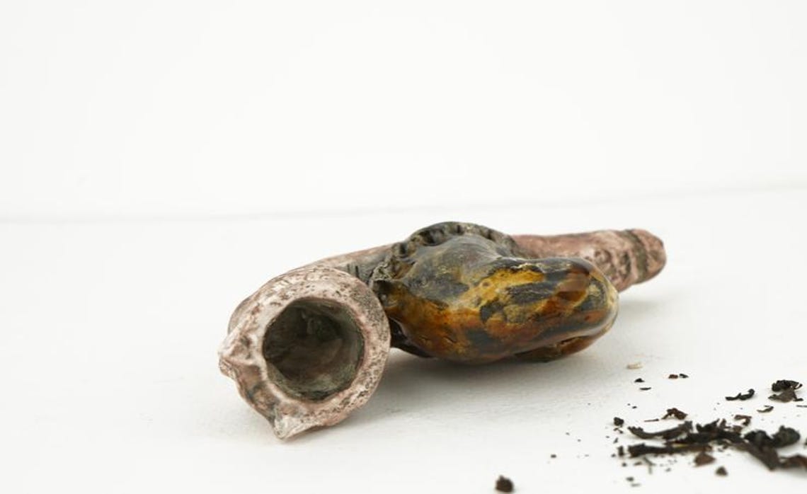 Unique Ceramic Snail Pipe, Ceramic Pipe, Ceremonial Pipe, Smoking Pipe ...