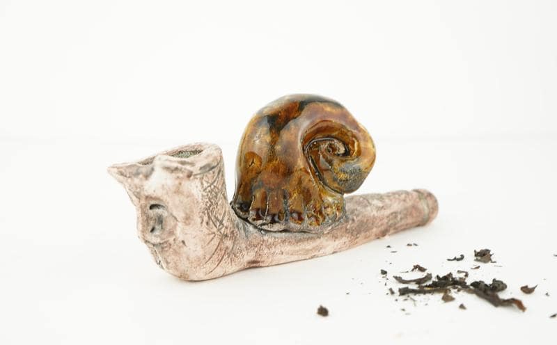Unique Ceramic Snail Pipe, Ceramic Pipe, Ceremonial Pipe, Smoking Pipe ...