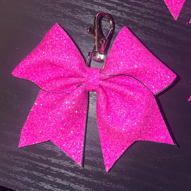 Glitter Bow Key Chain - Etsy