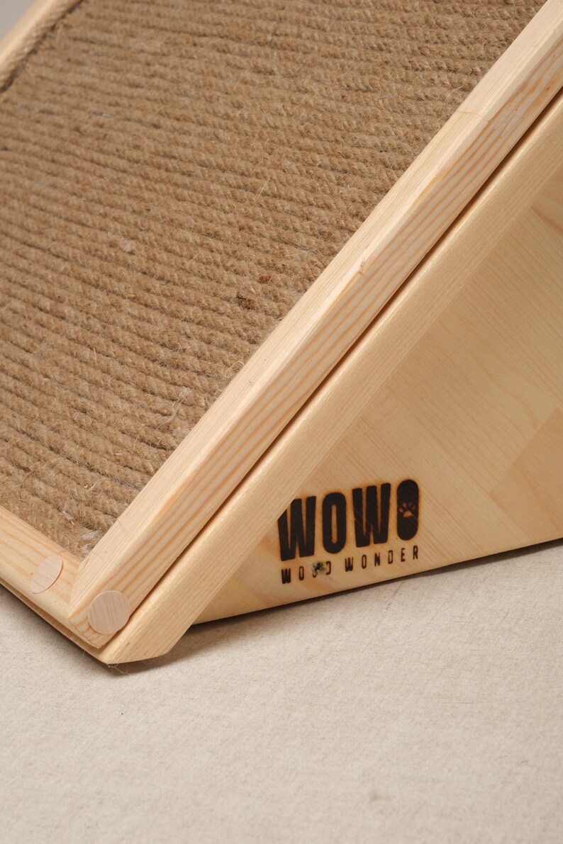 Modern Wooden Cat House, Raised Cat Shelter With Scratching Post ...