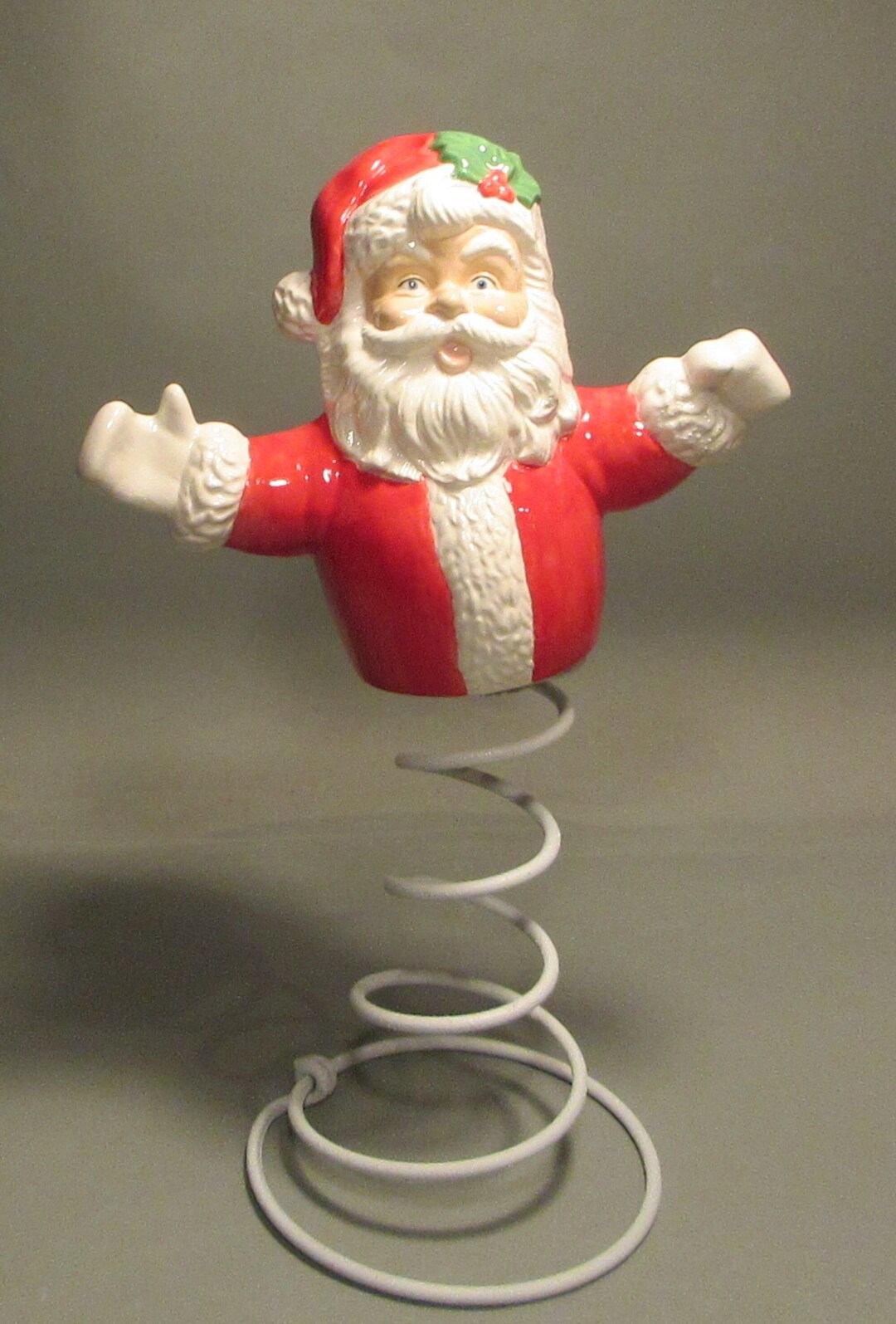 Santa on a Spring - Etsy