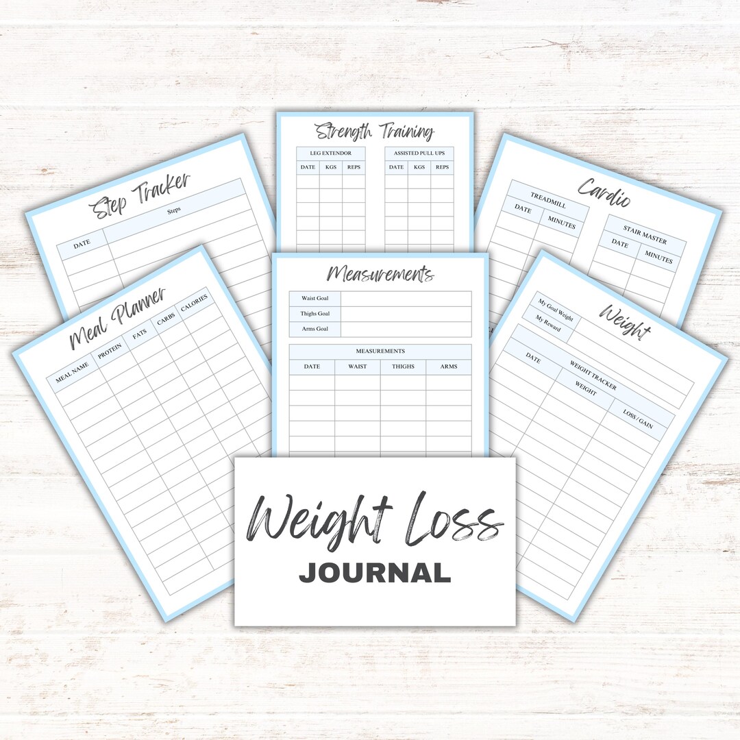 Printable Weight Loss Journal | Fitness Planner | Workout Tracker ...