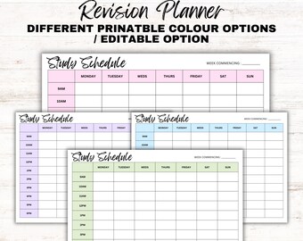 Daily Study Planner Printable | Study Schedule Template | Student ...