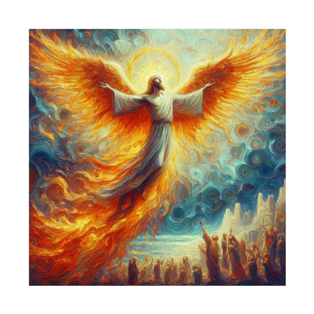 Satin Poster, Jesus Resurrection, Divine Inspiring Art Print, Religious ...