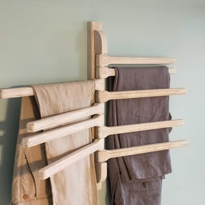 Pants Rack, Clothes Rack, Trouser Rack, Wall Wood Rack, Drying Rack ...