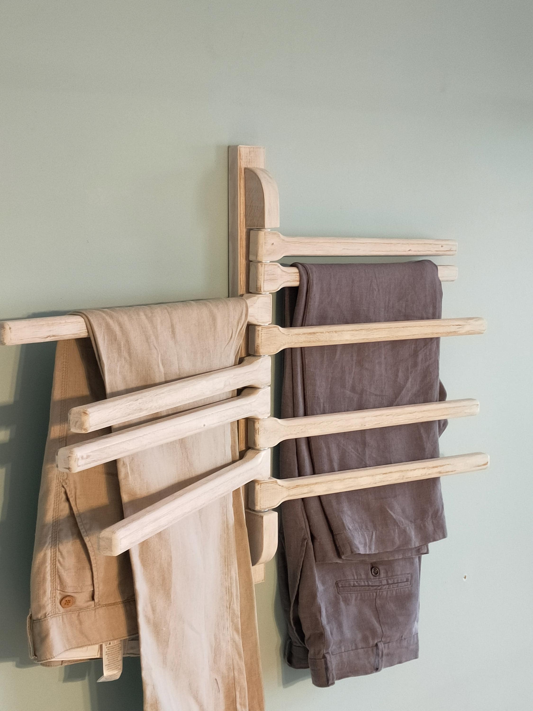 Pants Rack, Clothes Rack, Trouser Rack, Wall Wood Rack, Drying Rack ...