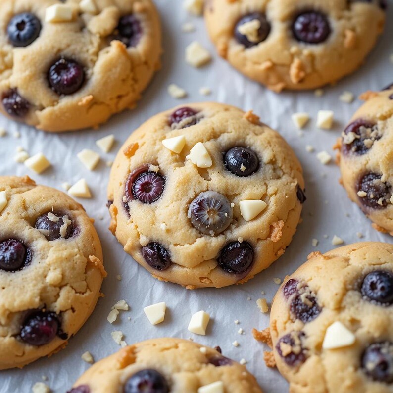 Blueberry Cookies Recipe: Easy Homemade Baking (PDF Download - Etsy
