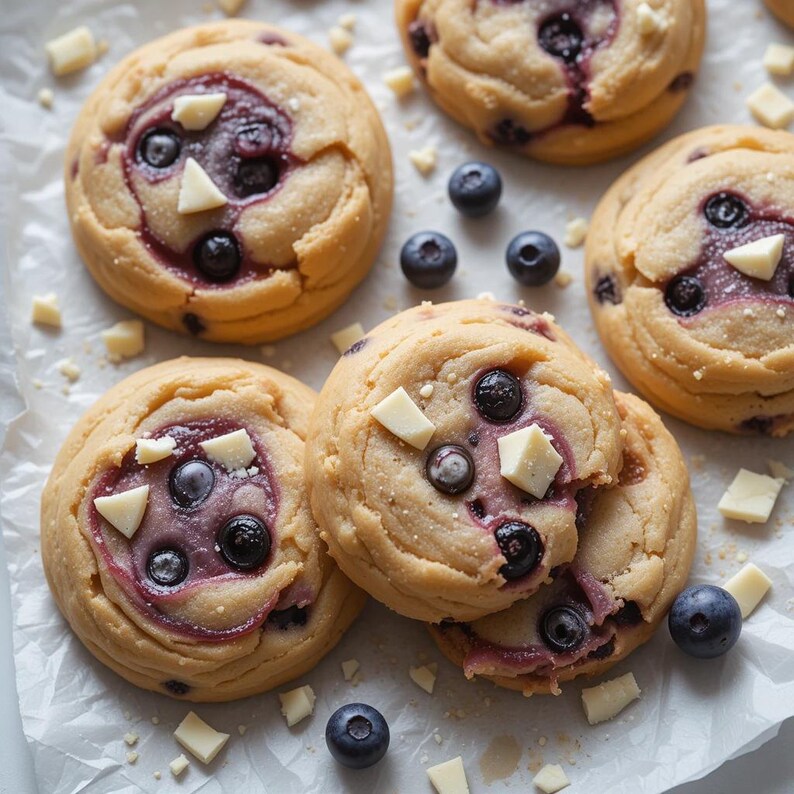 Blueberry Cookies Recipe: Easy Homemade Baking (PDF Download - Etsy