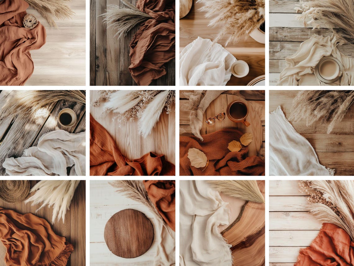 Boho Chic Flatlay Mockup Bundle 25 High-resolution Mockup Images Canva ...