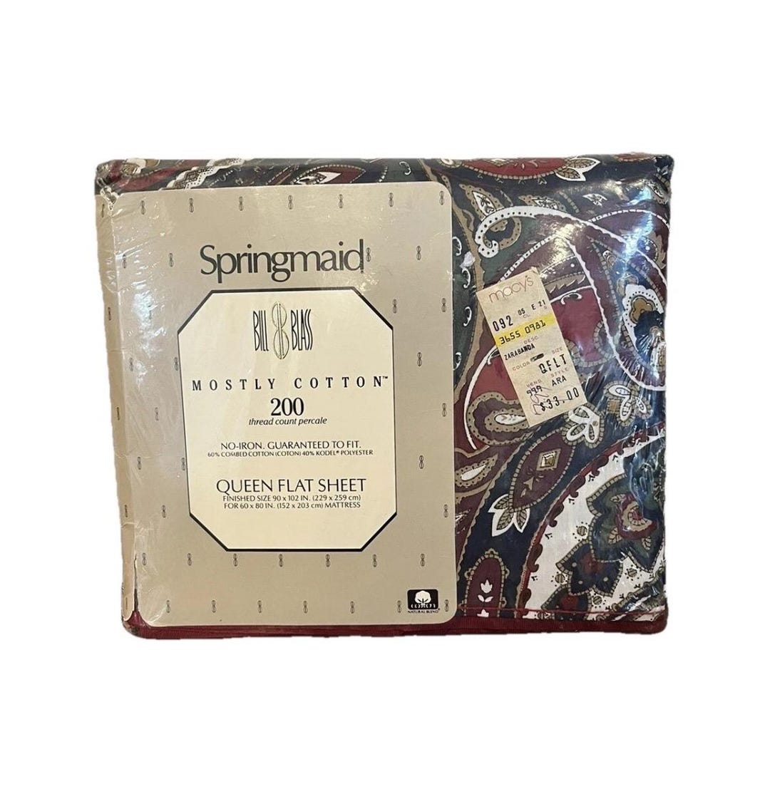 Springmaid Bill Blass Queen Flat Sheet Zarabanda Bedding Home New ...