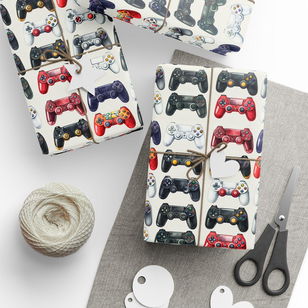 Gaming-themed Wrapping Paper, Fun Gift Wrap for Gamers, Birthday ...