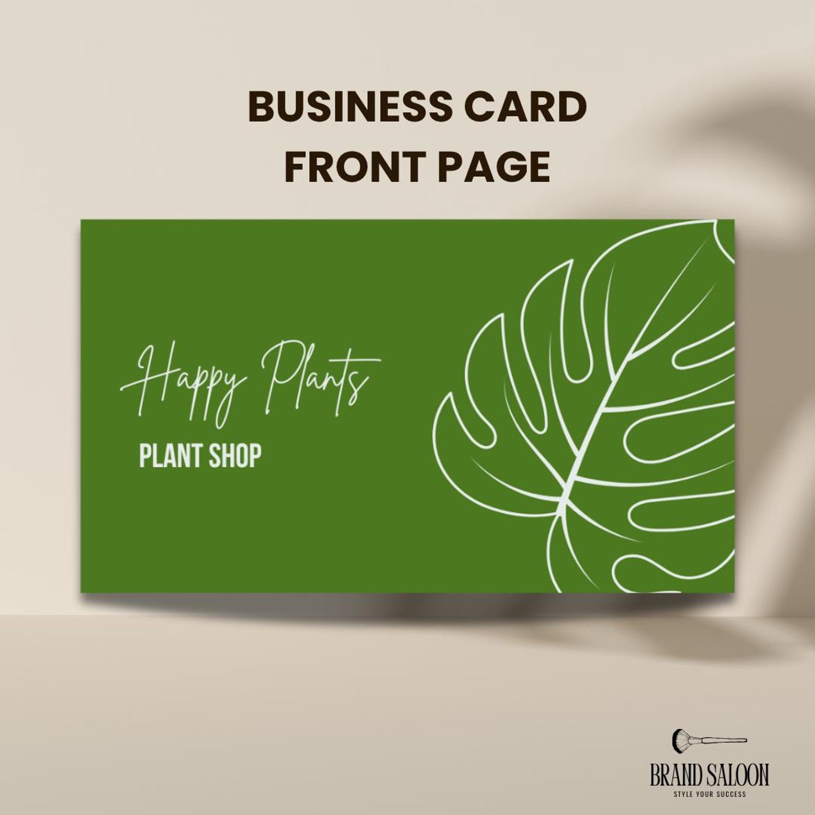 Plant Shop Business Card Template, Editable in Canva, Designed for ...