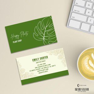 Plant Shop Business Card Template, Editable in Canva, Designed for ...