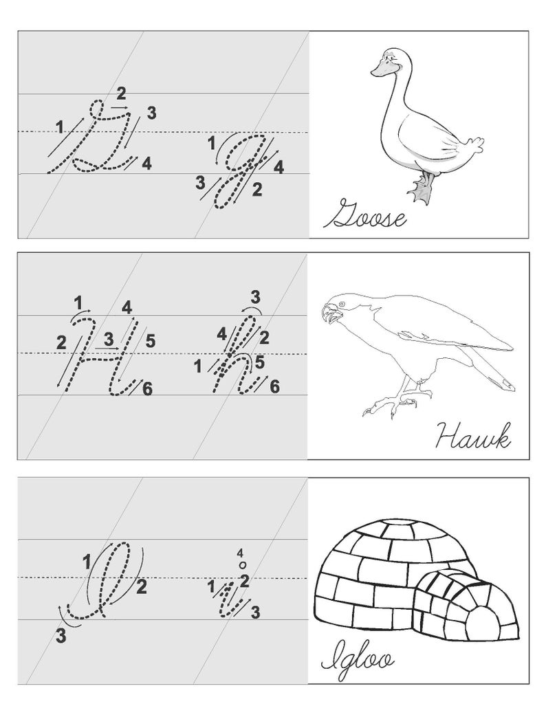 Printable Cursive Alphabet Flashcards, Cursive Alphabet Tracing, Learn ...