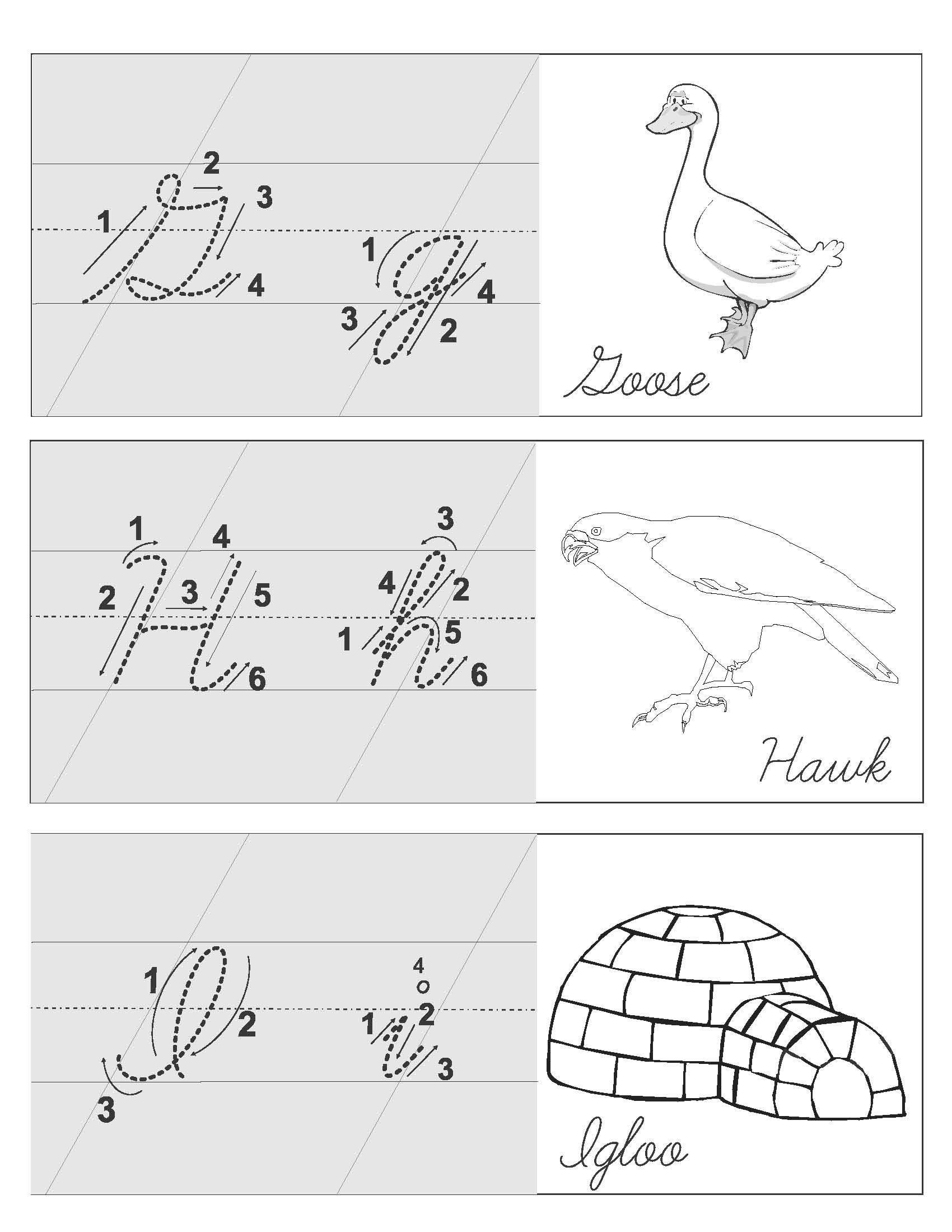 Printable Cursive Alphabet Flashcards, Cursive Alphabet Tracing, Learn ...