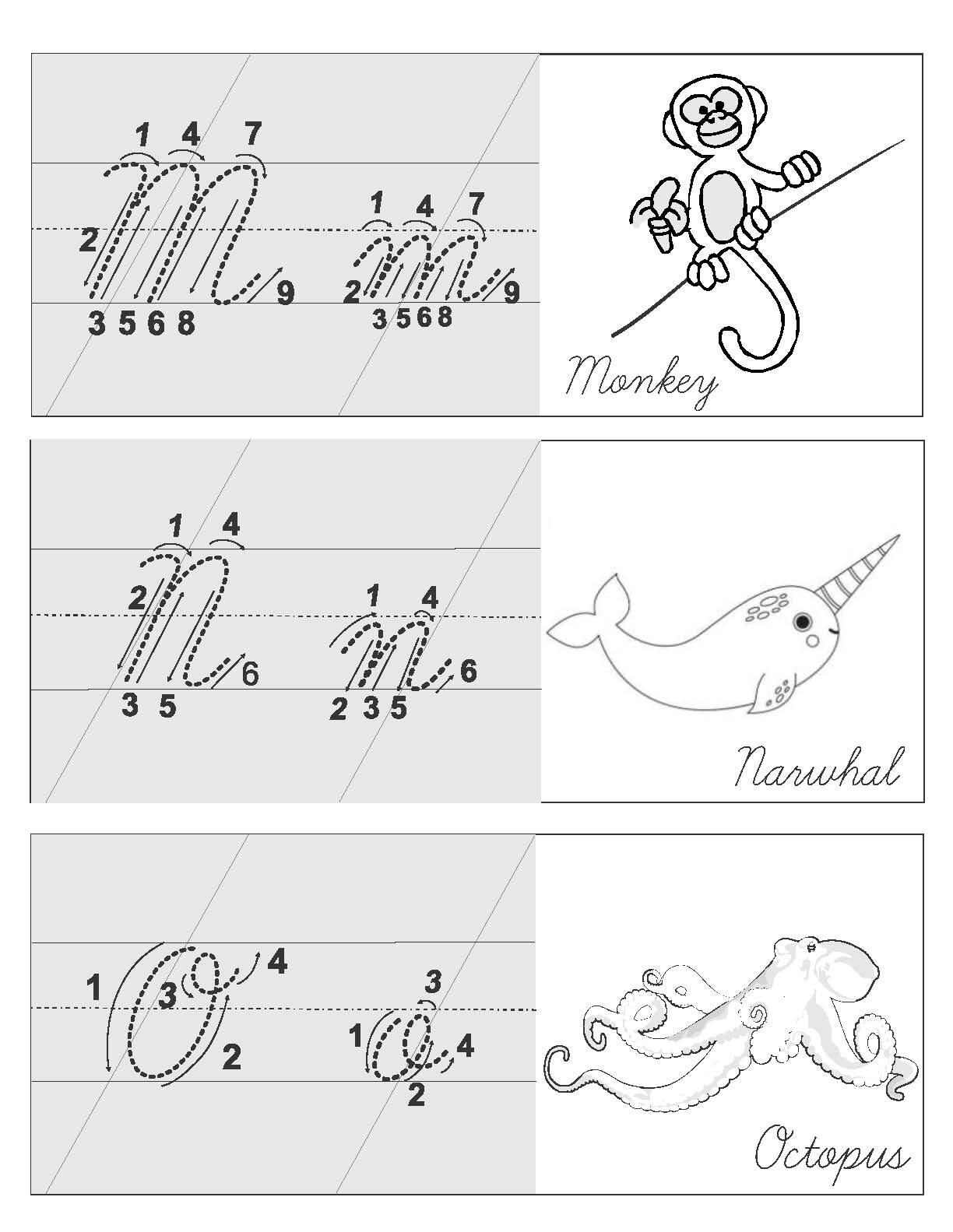 Printable Cursive Alphabet Flashcards, Cursive Alphabet Tracing, Learn ...