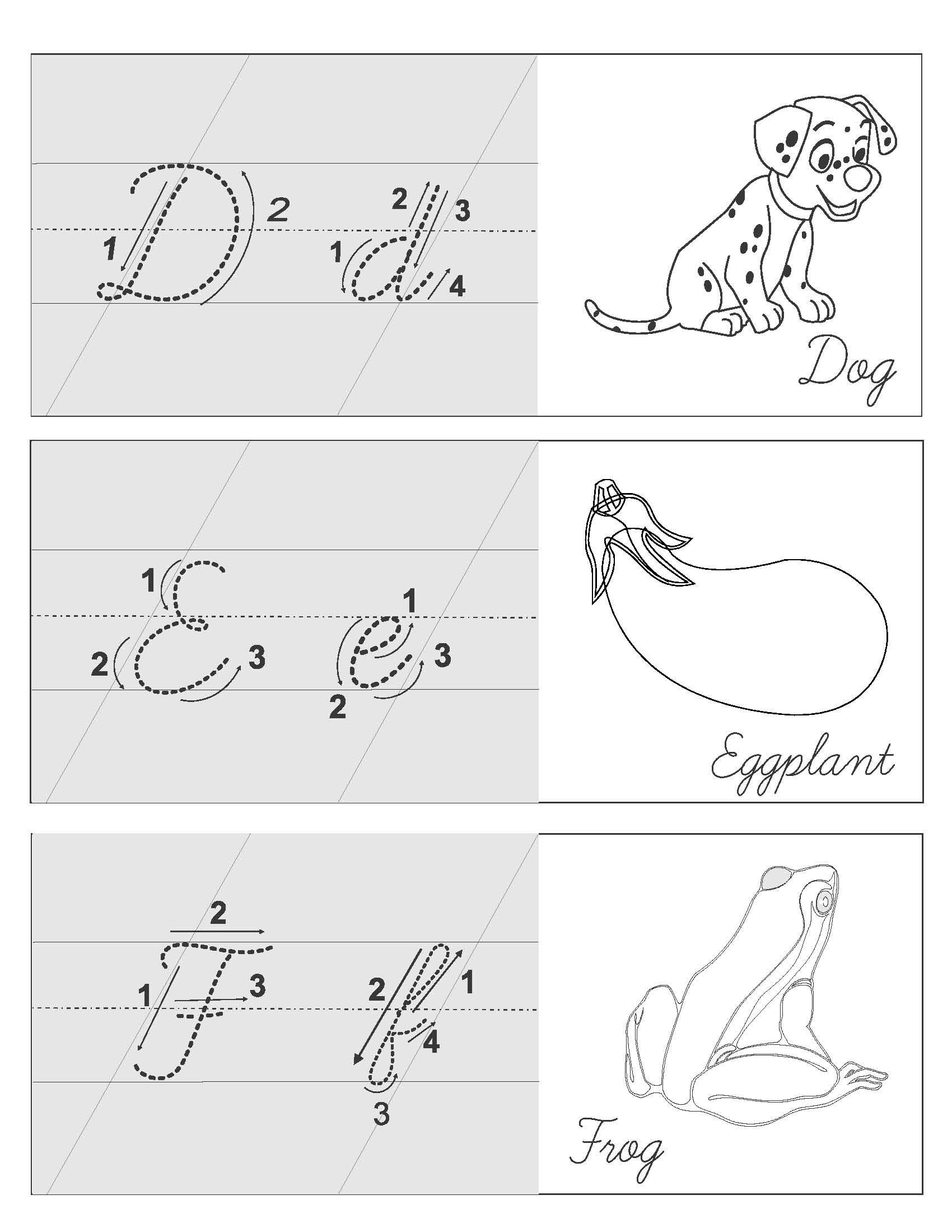 Printable Cursive Alphabet Flashcards, Cursive Alphabet Tracing, Learn ...