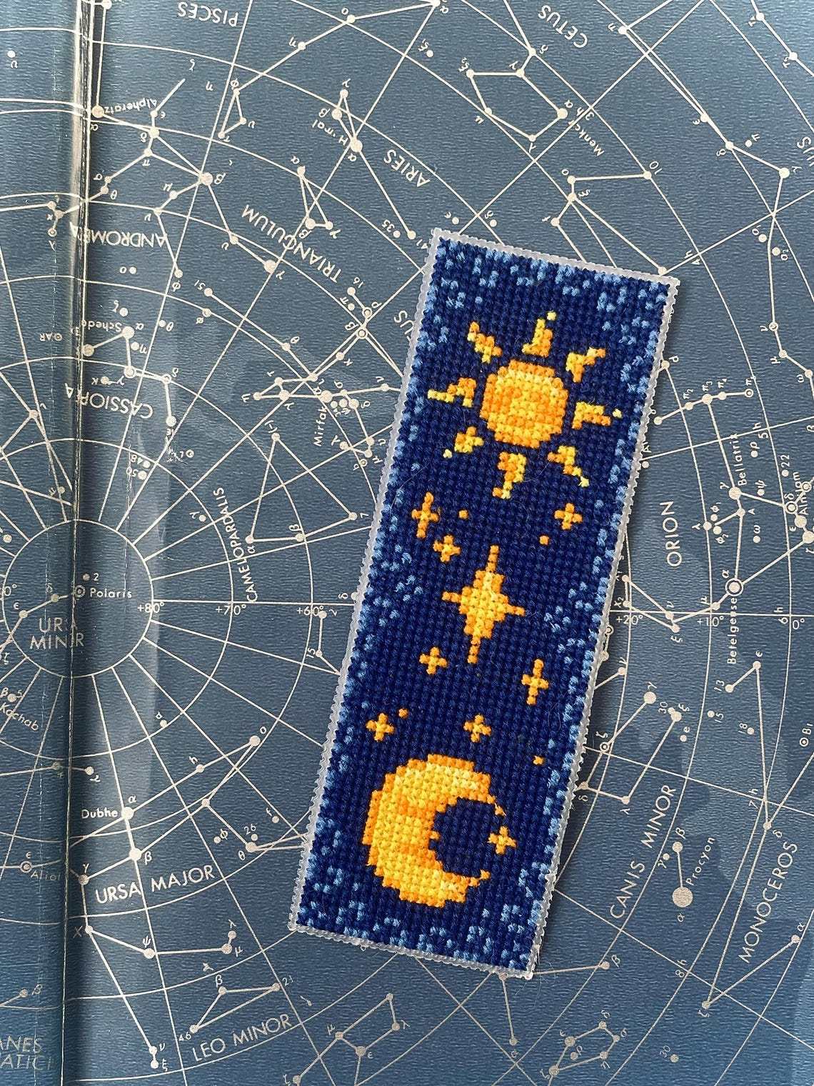 Celestial Cross Stitch Bookmark Pattern: Sun, Moon, Stars (PDF Pattern ...