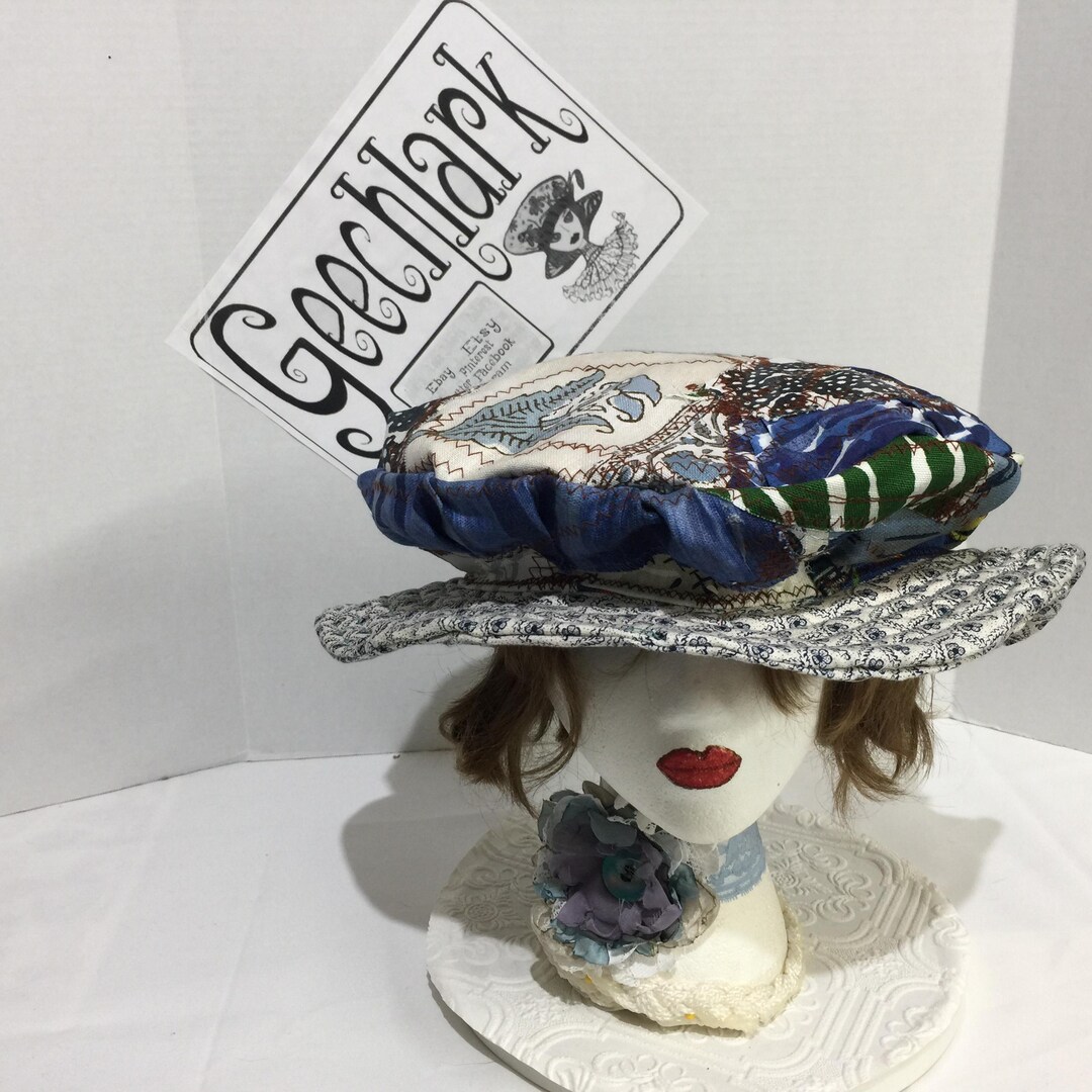 Patchwork Poofy Hat, Granny Core Hat, Comfy, Soft Boho Hat, L ...