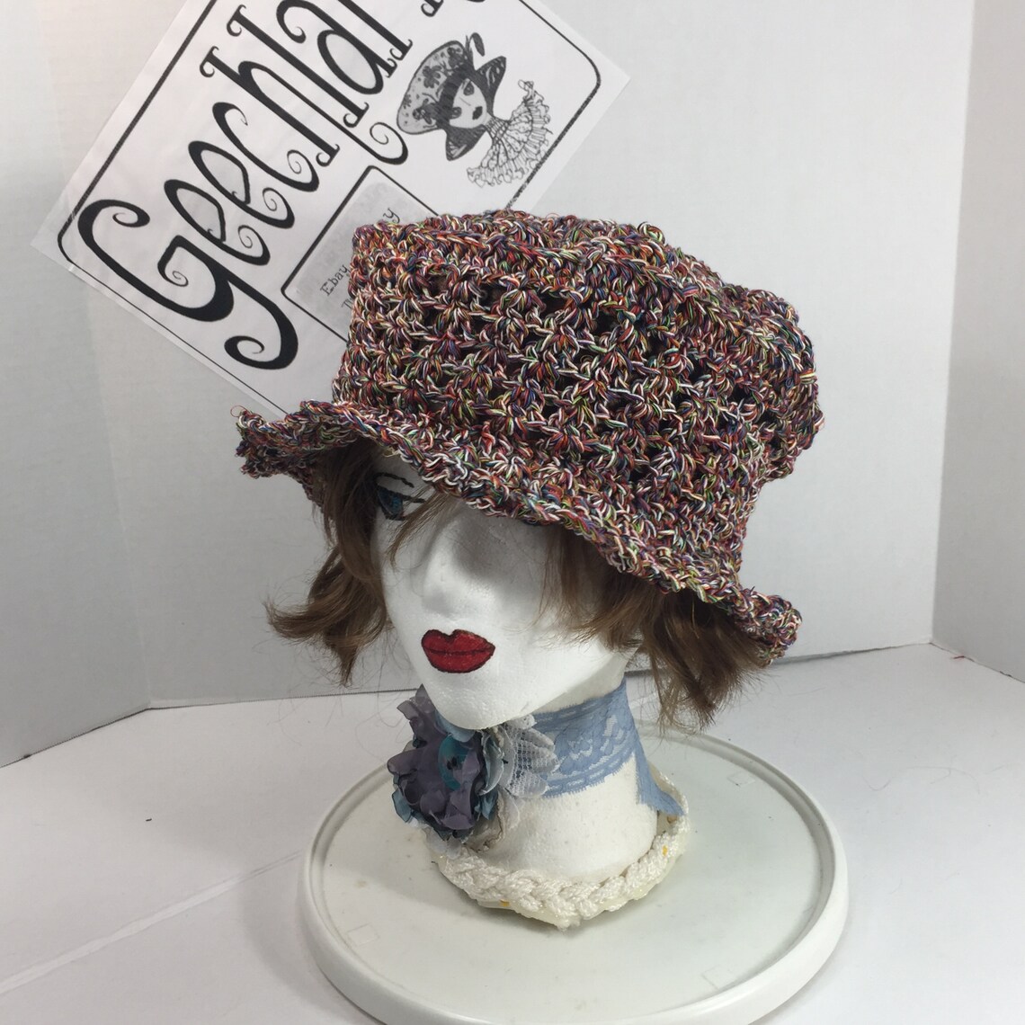 Poofy Hat, Bohemian Festival Hat, Comfy Crochet, Soft Boho Hat, M ...
