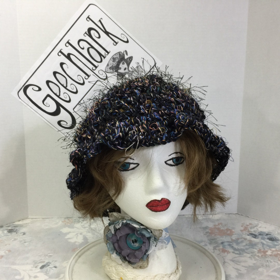 Poofy Hat, Bohemian Hat, Comfy Crochet, Soft Fuzzy Boho Hat, XL ...