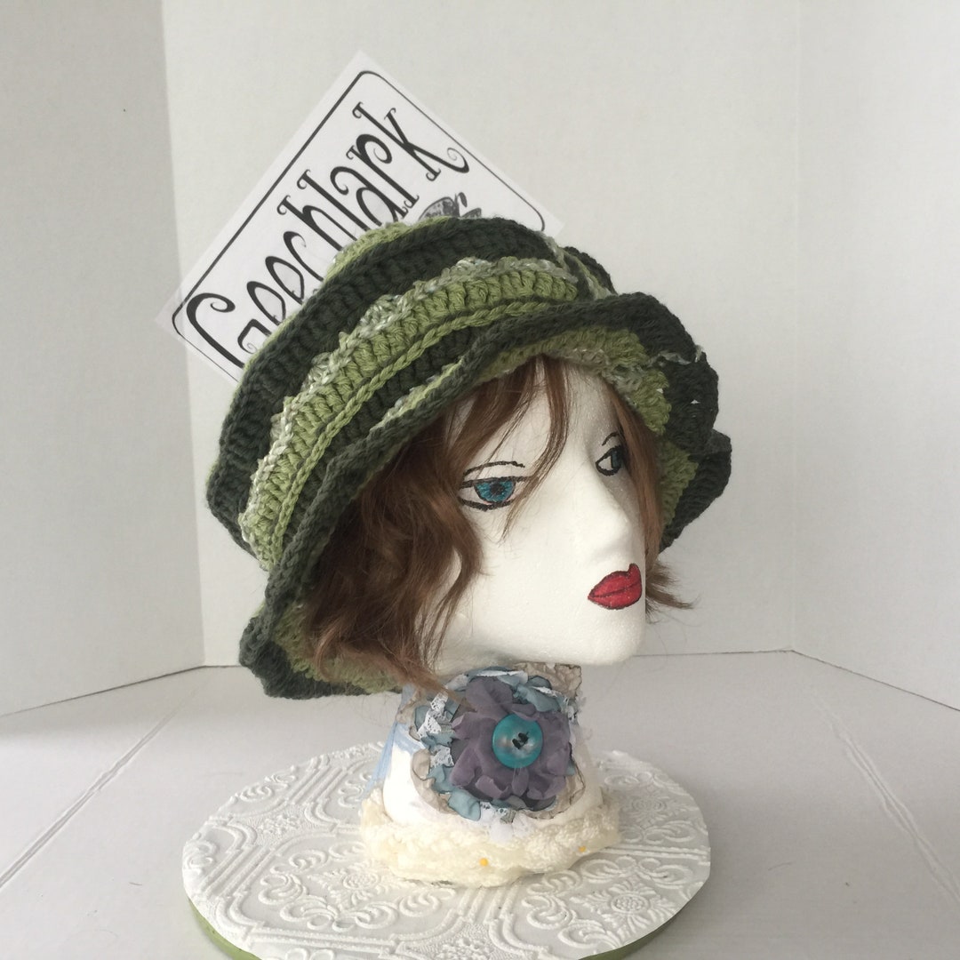 Poofy Hat, Bohemian Festival Hat, Comfy Crochet, Soft Boho Hat, L ...