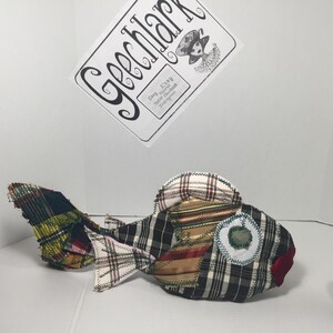 OOAK Scrappy Fish Puppet, Patchwork Art Puppet, Geechlark 7133 - Etsy