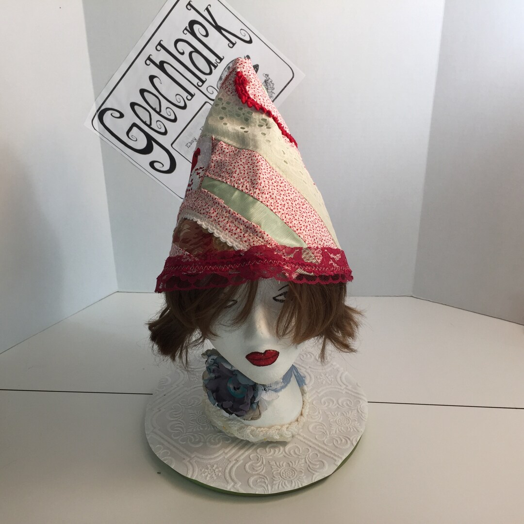 Patchwork House Witch Hat, Witchcraft, Wizard, Gift for Women, Size ...