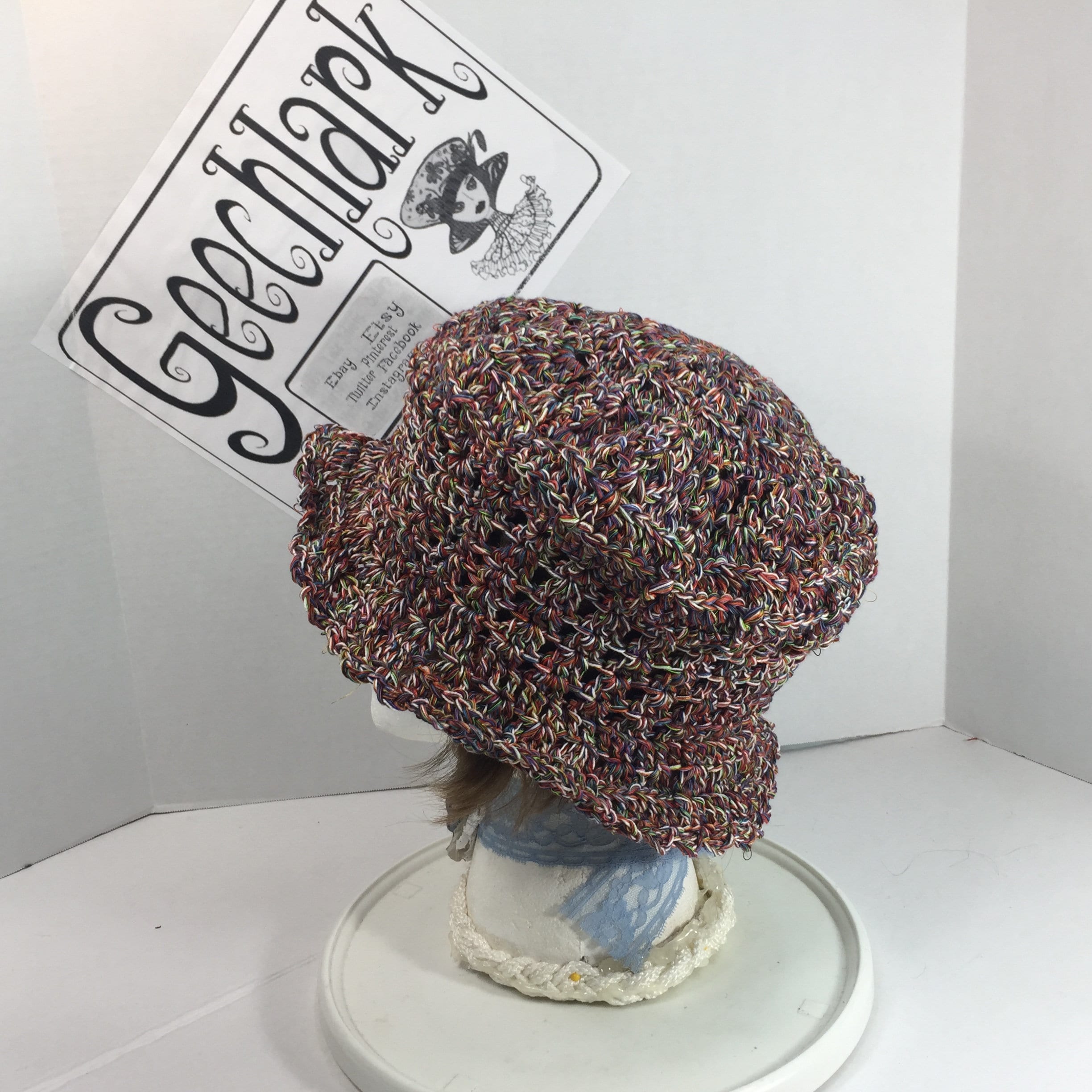 Poofy Hat, Bohemian Festival Hat, Comfy Crochet, Soft Boho Hat, M ...