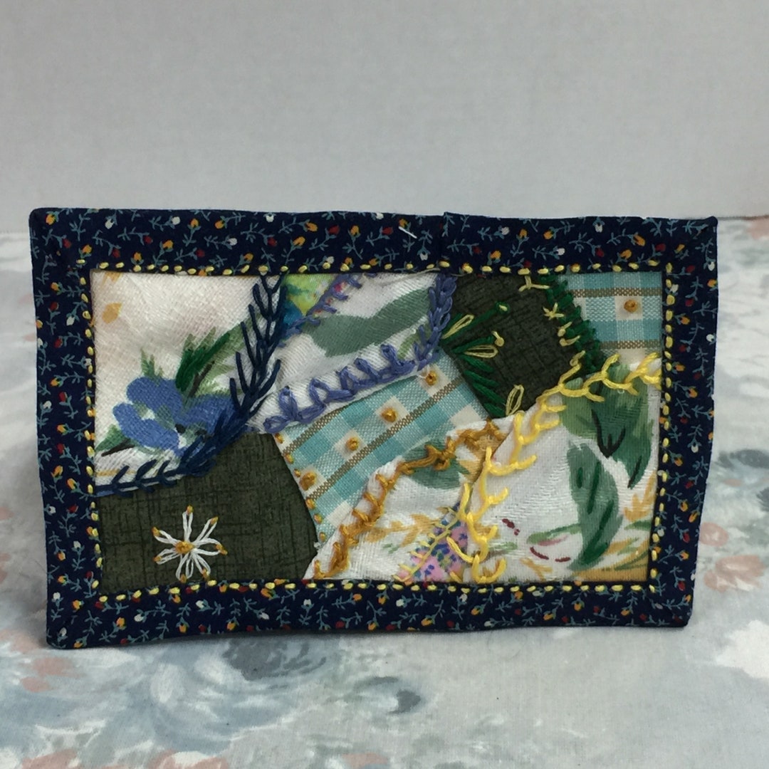 Slow Stitch Fabric Collage, Embroidery, Textile Art, Worry Rag ...
