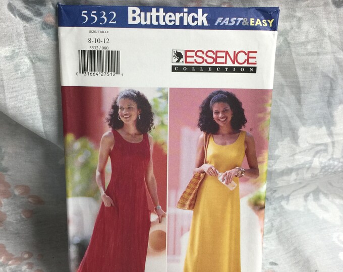 Butterick 5532 ESSENCE Flared Maxi Dress, Boho, Gypsy, Lagenlook ...