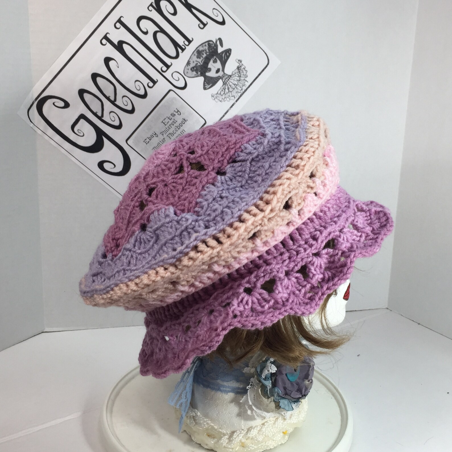 Oversize Poofy Hat, Bohemian Festival Hat, Comfy Crochet, Soft Boho Hat ...