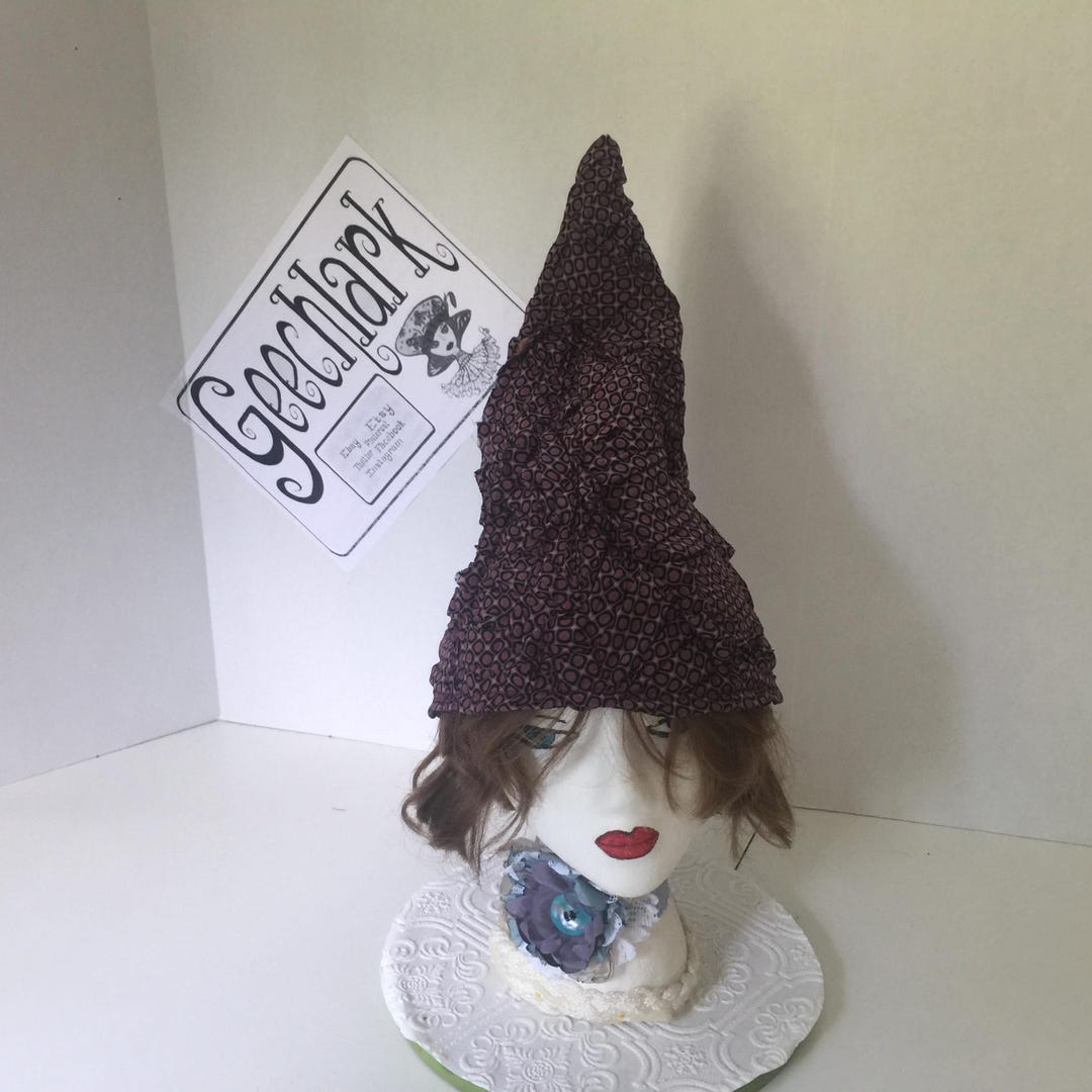 Patchwork House Witch Hat, Gnome, Wizard, Gift for Women, Size Large ...