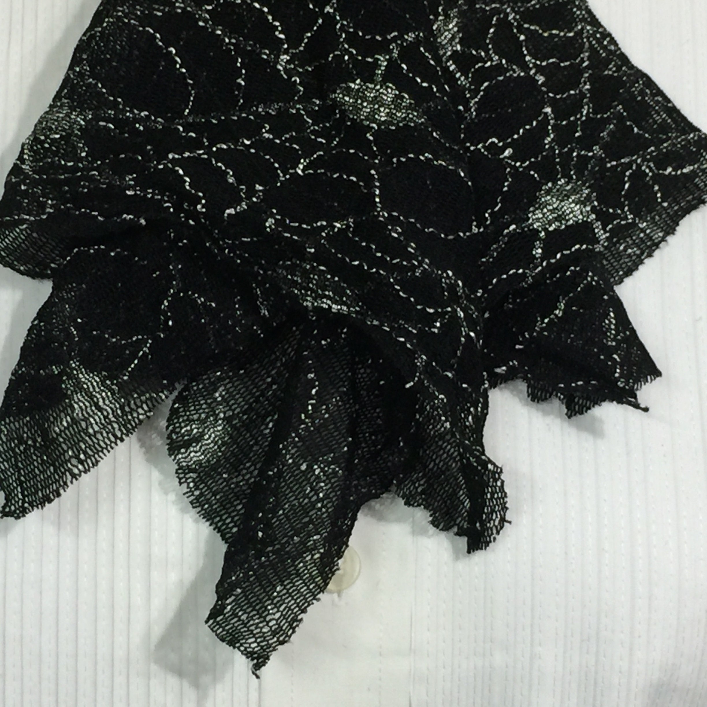 Goth Lace Jabot Black Neck Tie Vamp Lace Collar Cosplay | Etsy