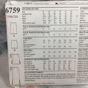 New Look 6759, Misses Maxi Skirt, Summer Top, Lagenlook OOP Sewing ...