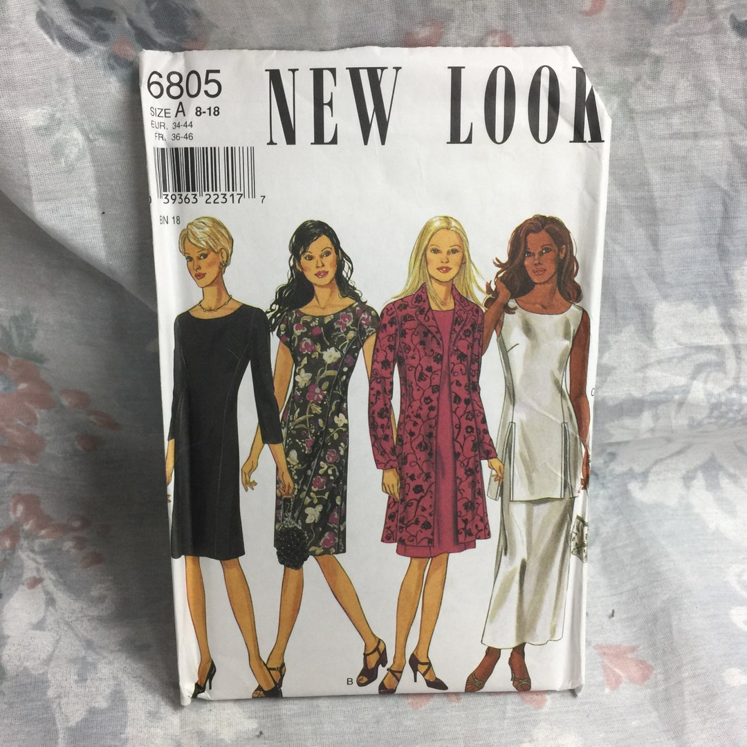 New Look 6805, Misses Maxi Skirt, Tunic Top, Duster, and Knee Dress ...