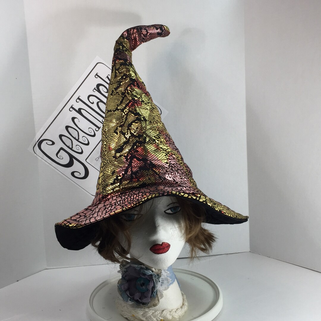 Dragon Skin Witch Hat, Witchcraft, Wiccan, Magical, Wizard, Cosplay ...