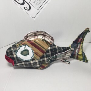 OOAK Scrappy Fish Puppet, Patchwork Art Puppet, Geechlark 7133 - Etsy