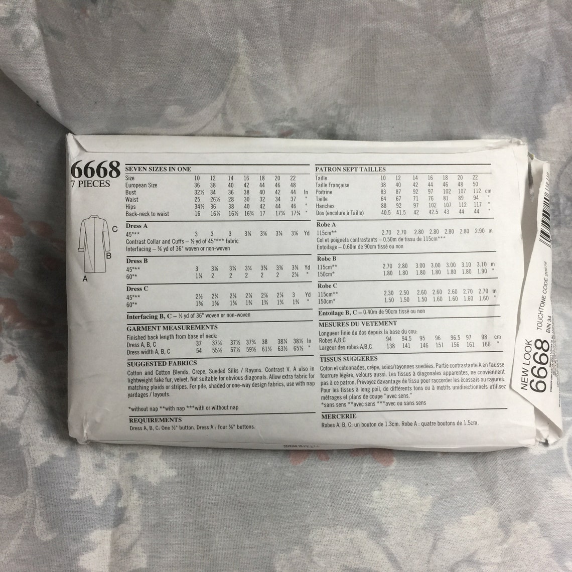 New Look 6668 Misses Plus Easy to Sew Dress Sewing Pattern | Etsy